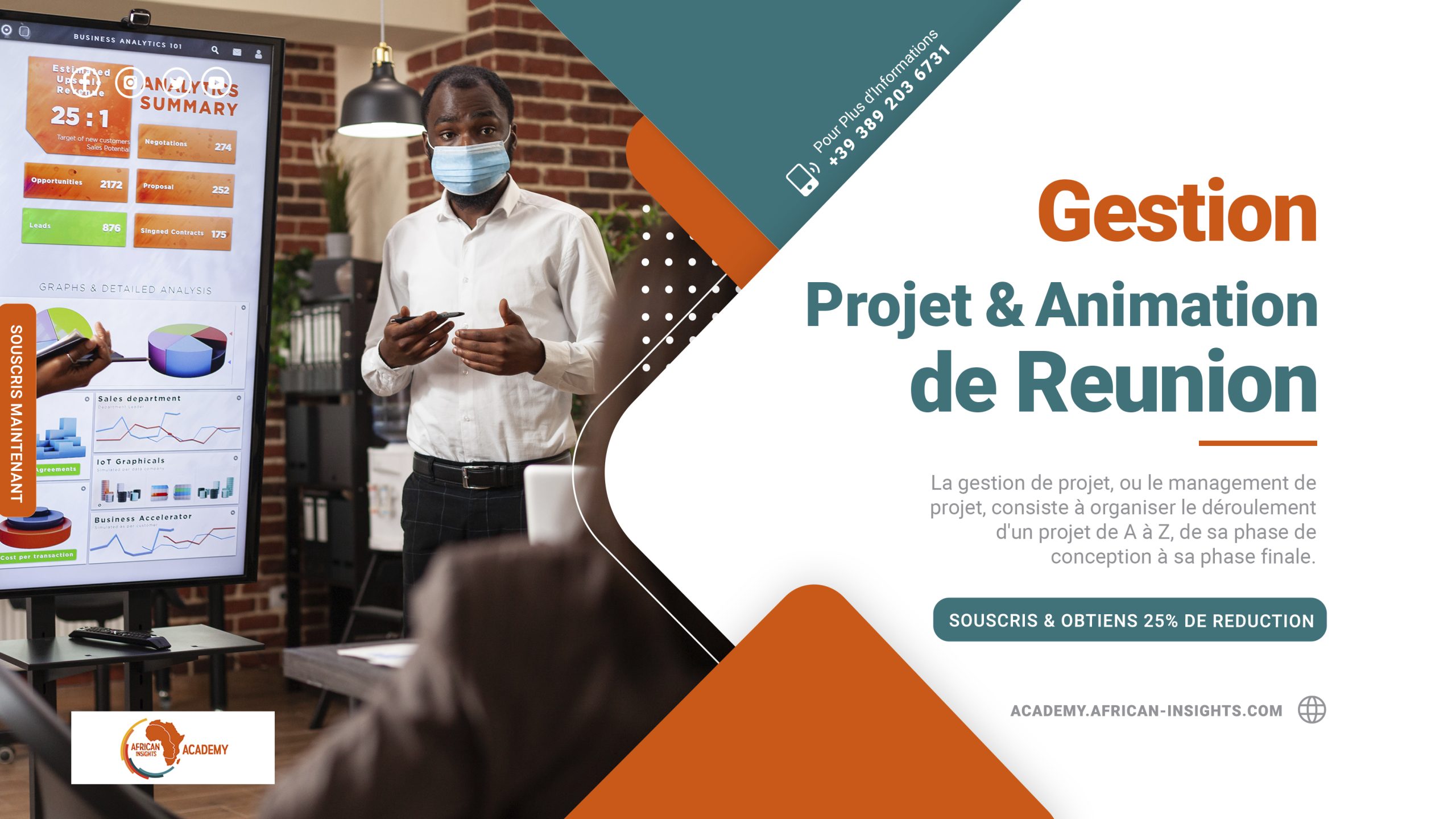 Gestion de projet et animation de réunion - AFRICAN INSIGHTS ACADEMY
